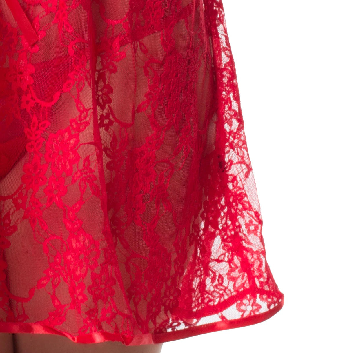 Κοκκινο Babydoll Δαντελα με Ασορτι Στρινγκ – Perfect4U GR